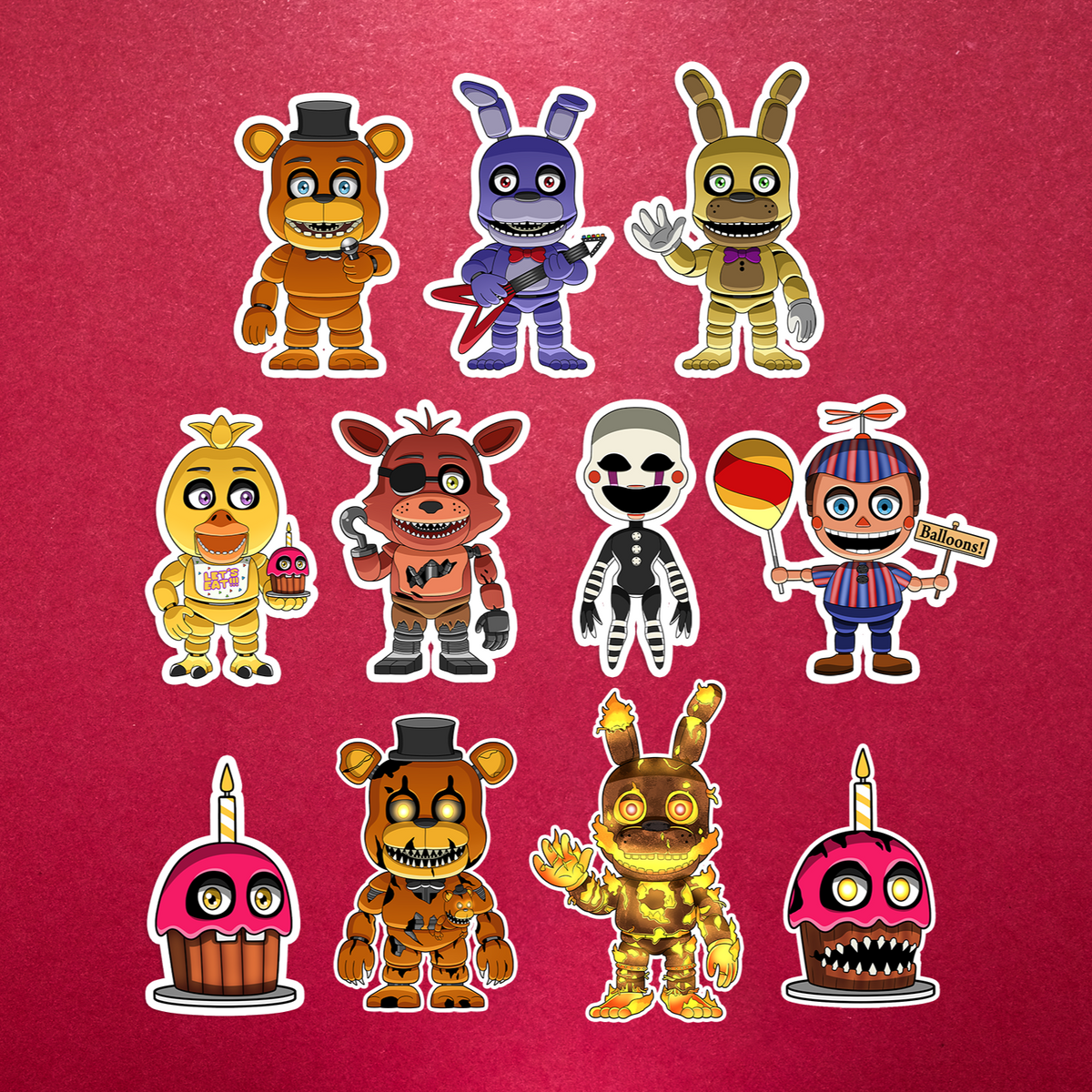 [Sticker] FNF: Freddies – Goozee Pins